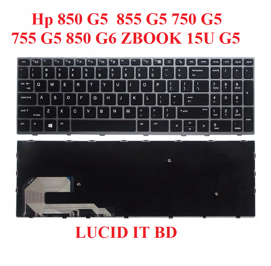 HP ELITEBOOK 755 G5 850 G5 850 G6 ZBOOK 15U G5 KEYBOARD NO BACKLIT ...