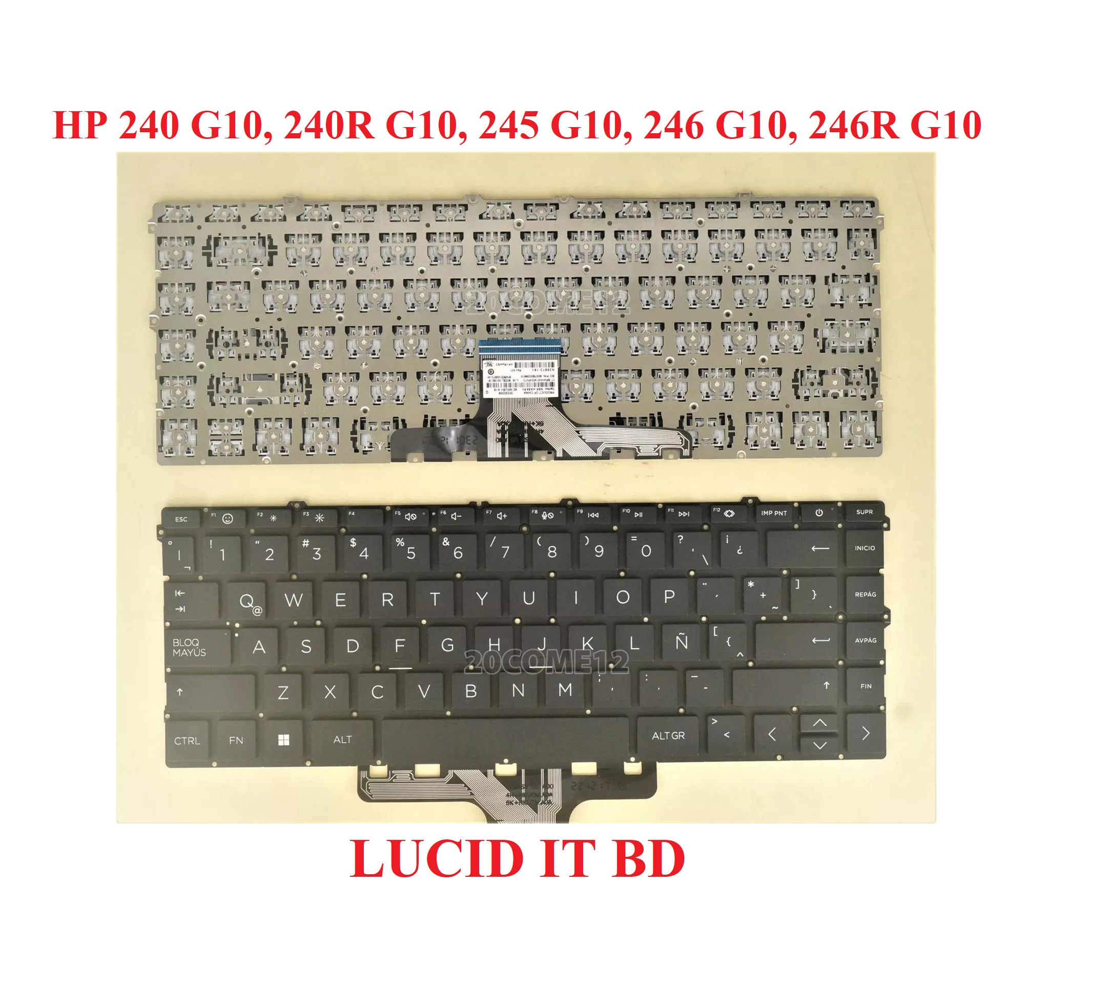 New For HP 240 G10, 240R G10, 245 G10, 246 G10, 246R G10 Keyboard Black ...