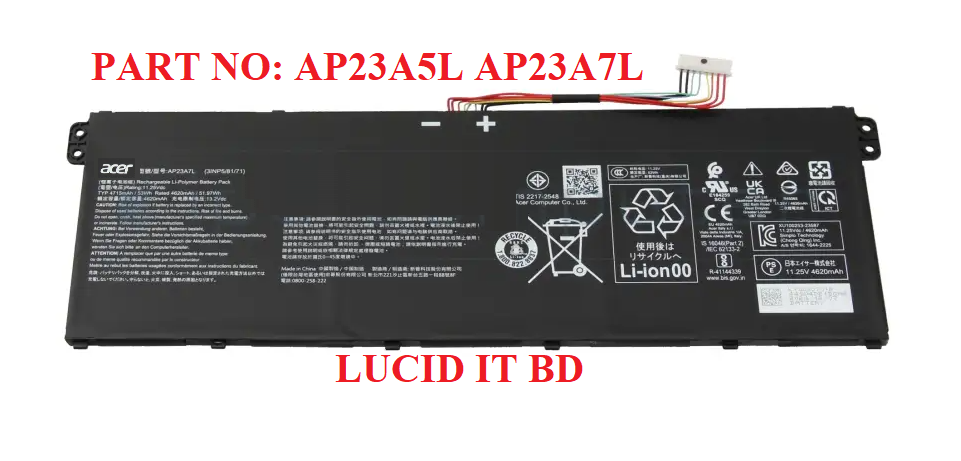 Ap23a5l Ap23a7l Aspire 14 A14 51m A14 51gm Laptop Battery For Acer
